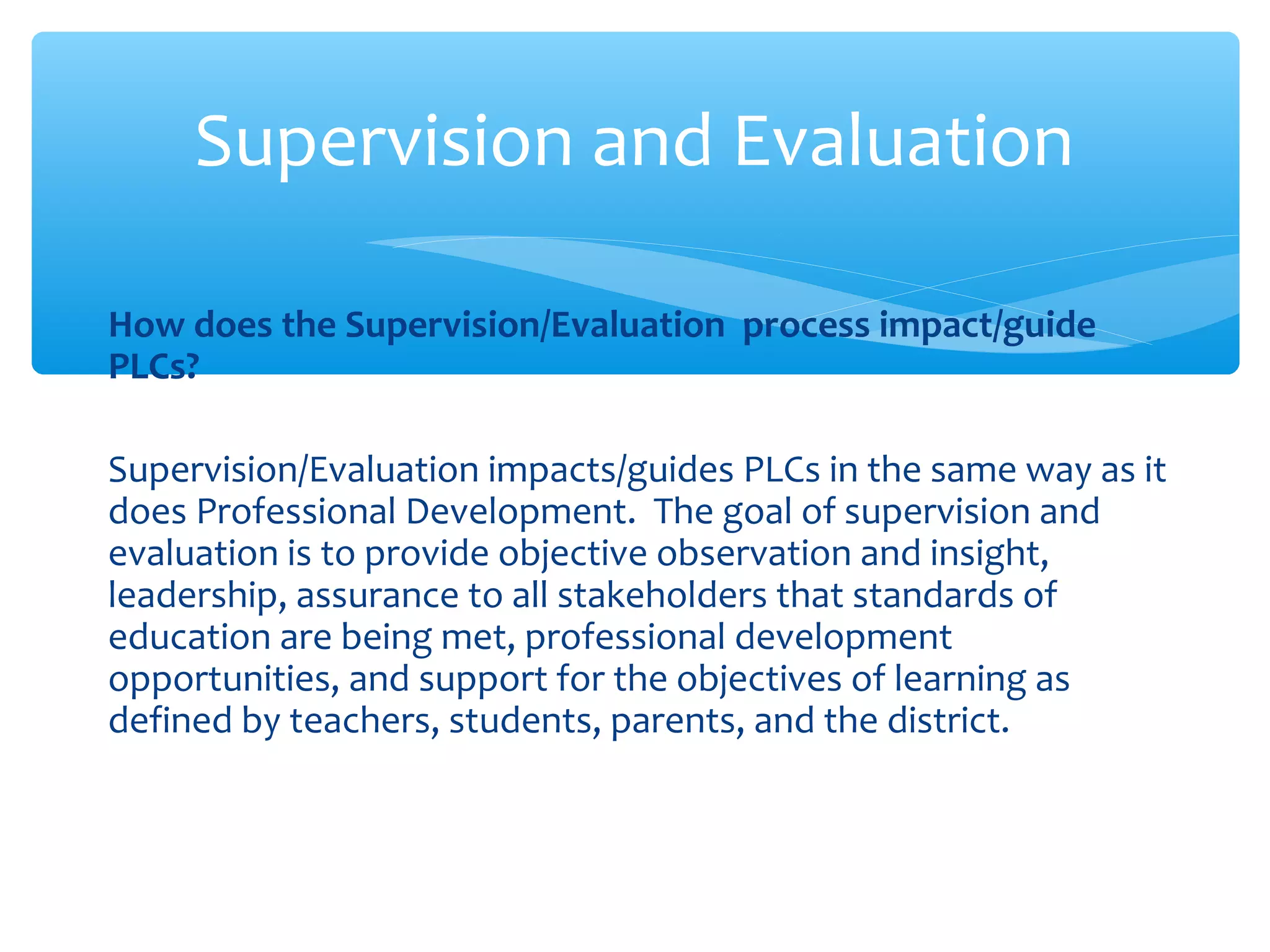 Supervision and evaluation | PPT