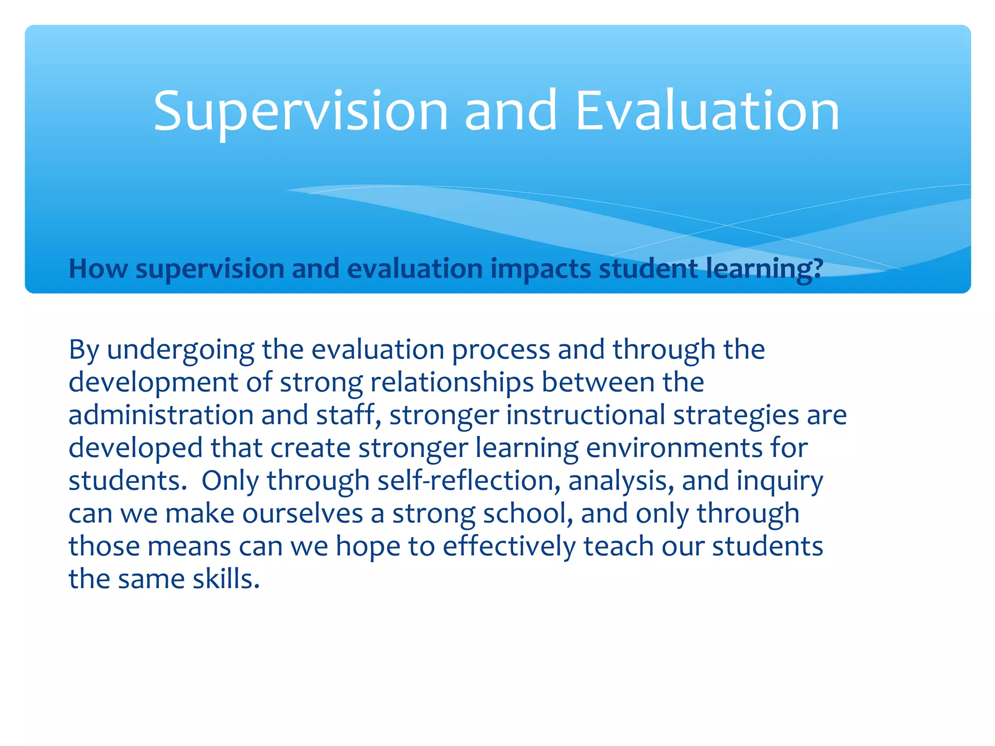 Supervision and evaluation | PPT