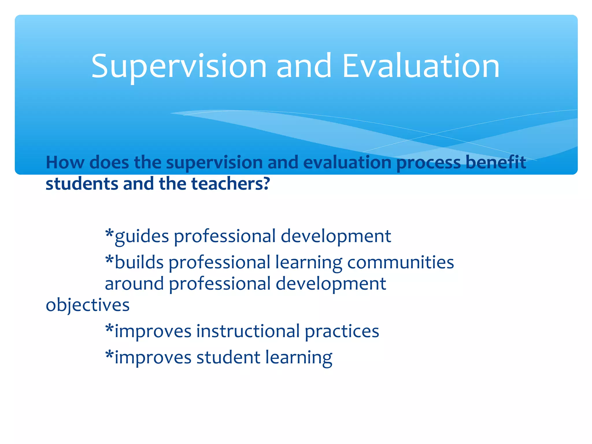 Supervision and evaluation | PPT
