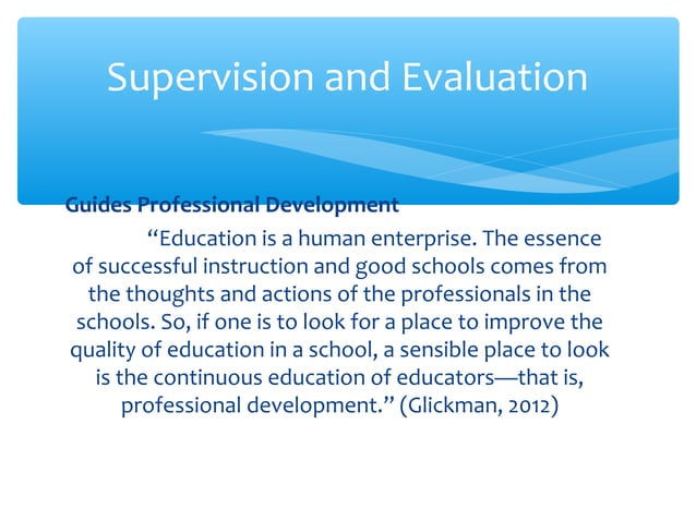 Supervision and evaluation | PPT