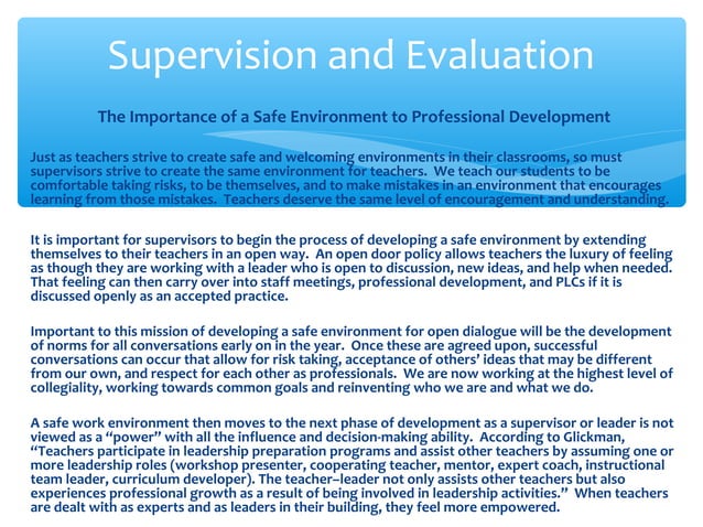 Supervision and evaluation | PPT