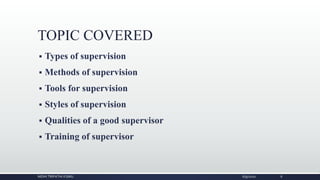 Supervision and management | PPTX