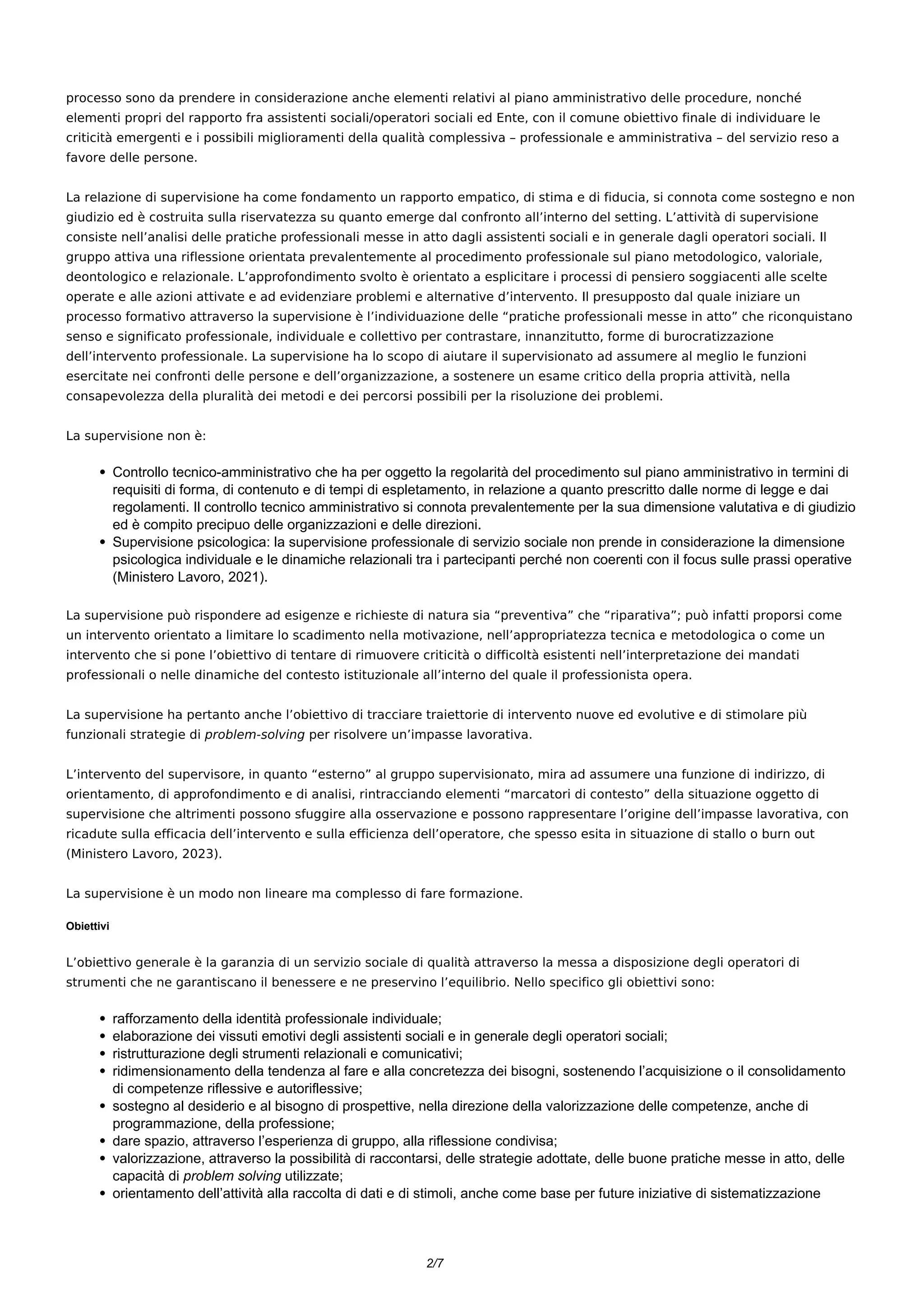 LEPS: la supervisione del personale dei servizi sociali | PDF