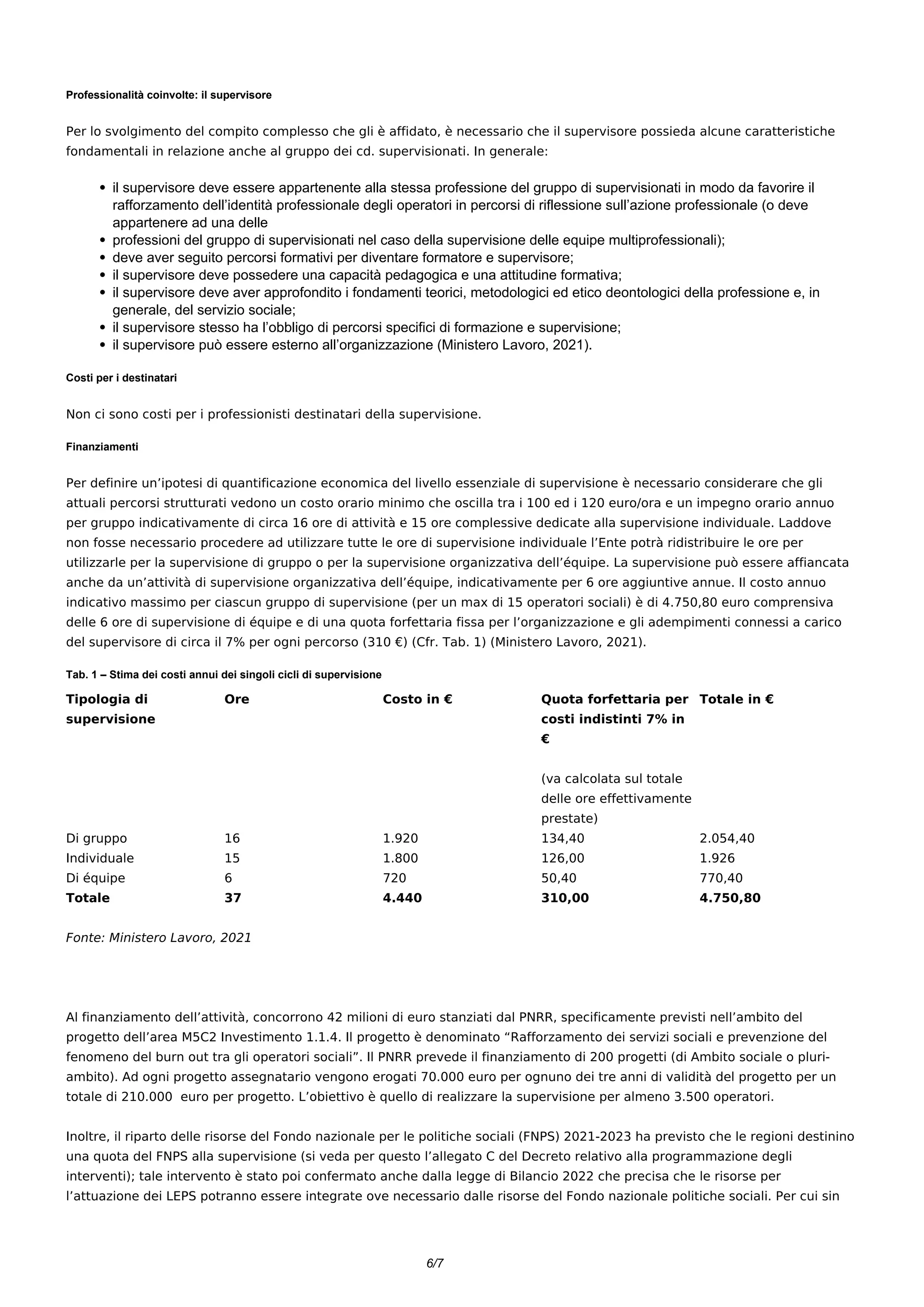 LEPS: la supervisione del personale dei servizi sociali | PDF
