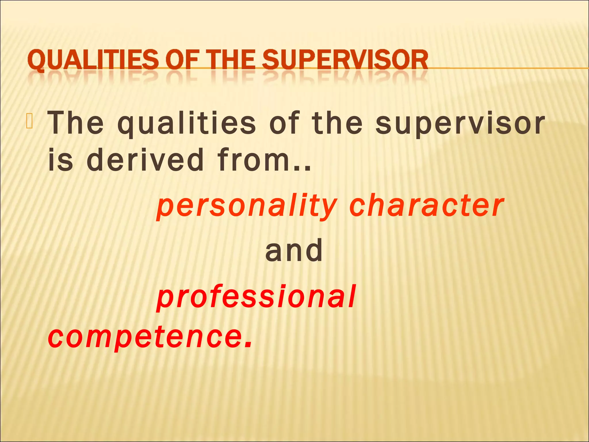 Supervision & guidance | PPT