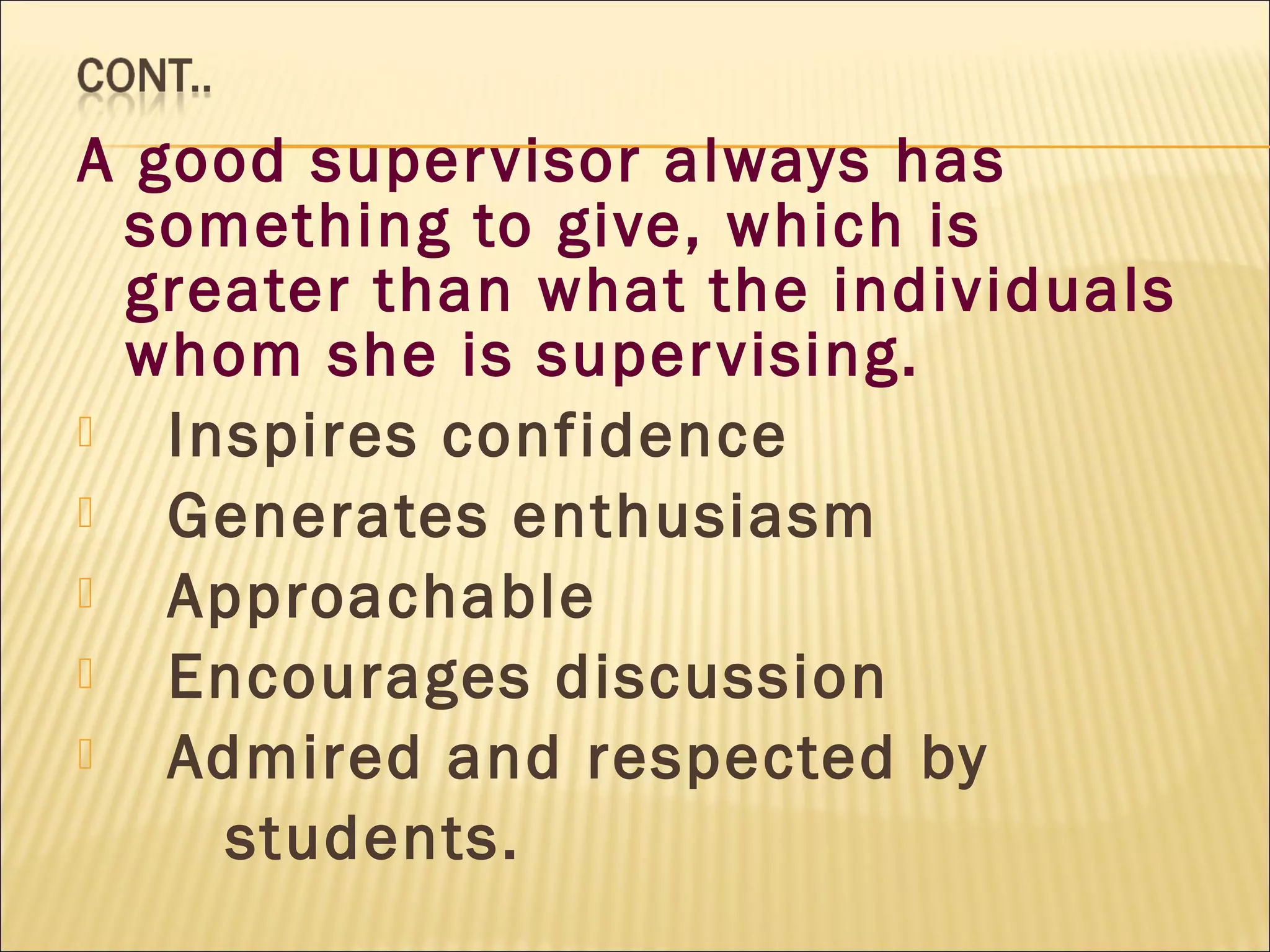 Supervision & guidance | PPT