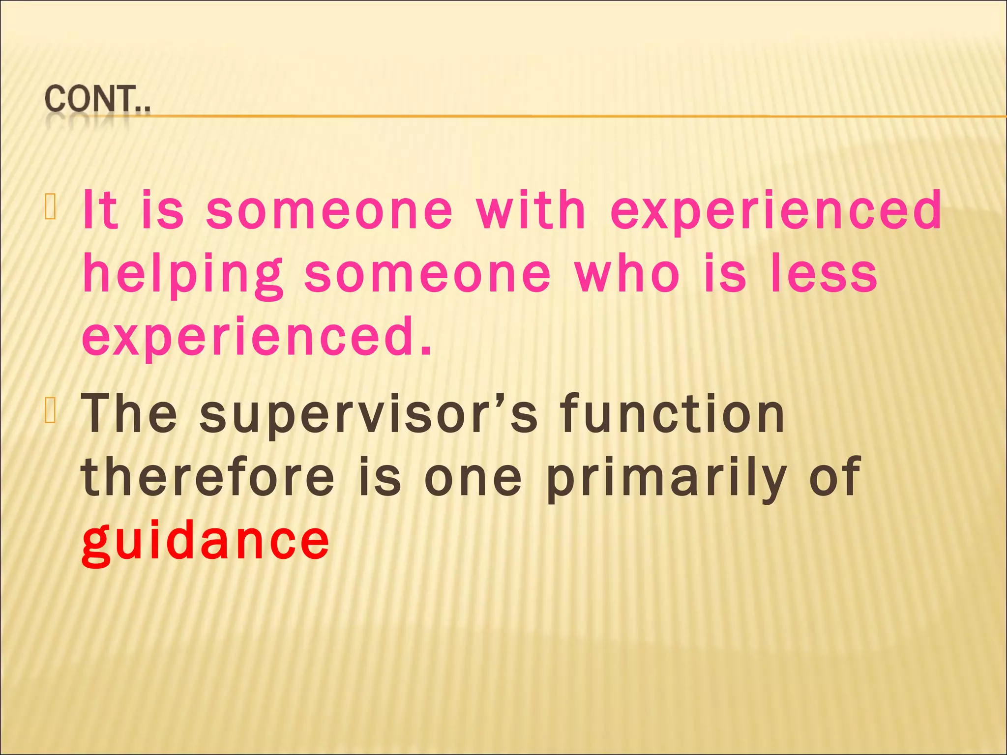 Supervision & guidance | PPT