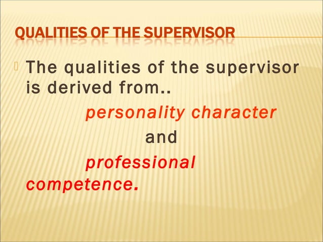 Supervision & guidance | PPT