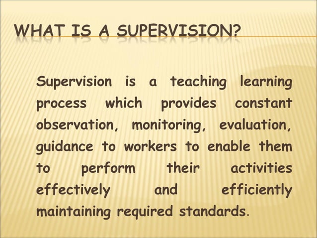 Supervision & guidance | PPT