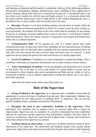 Supervision of Practice Lesson | DOC
