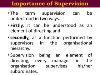 Supervision part of Directing pgp viva vvit | PPT