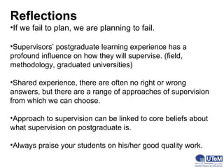 Supervision Skills on Postgraduate Students | PPT