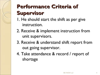 Supervisior responsibility | PPT