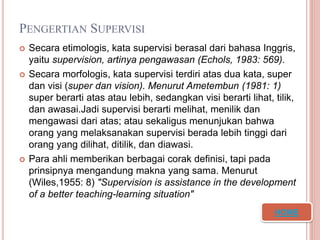 Supervisi Pendidikan | PPTX