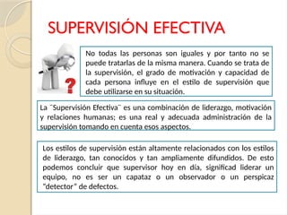 SUPERVISÍON EFECTIVA SEGURIDAD INDUSTRIAL PPT | PPTX
