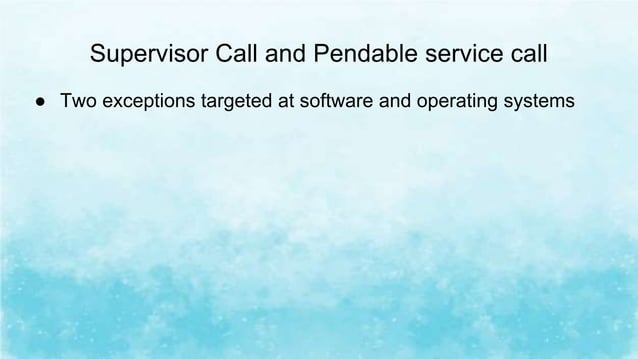 Supervisor call and pendable service call | PPTX | Operating Systems | Computer Software and ...