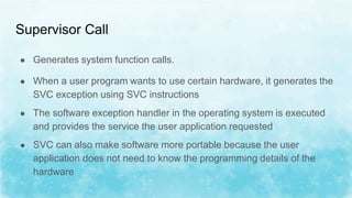 Supervisor call and pendable service call | PPTX