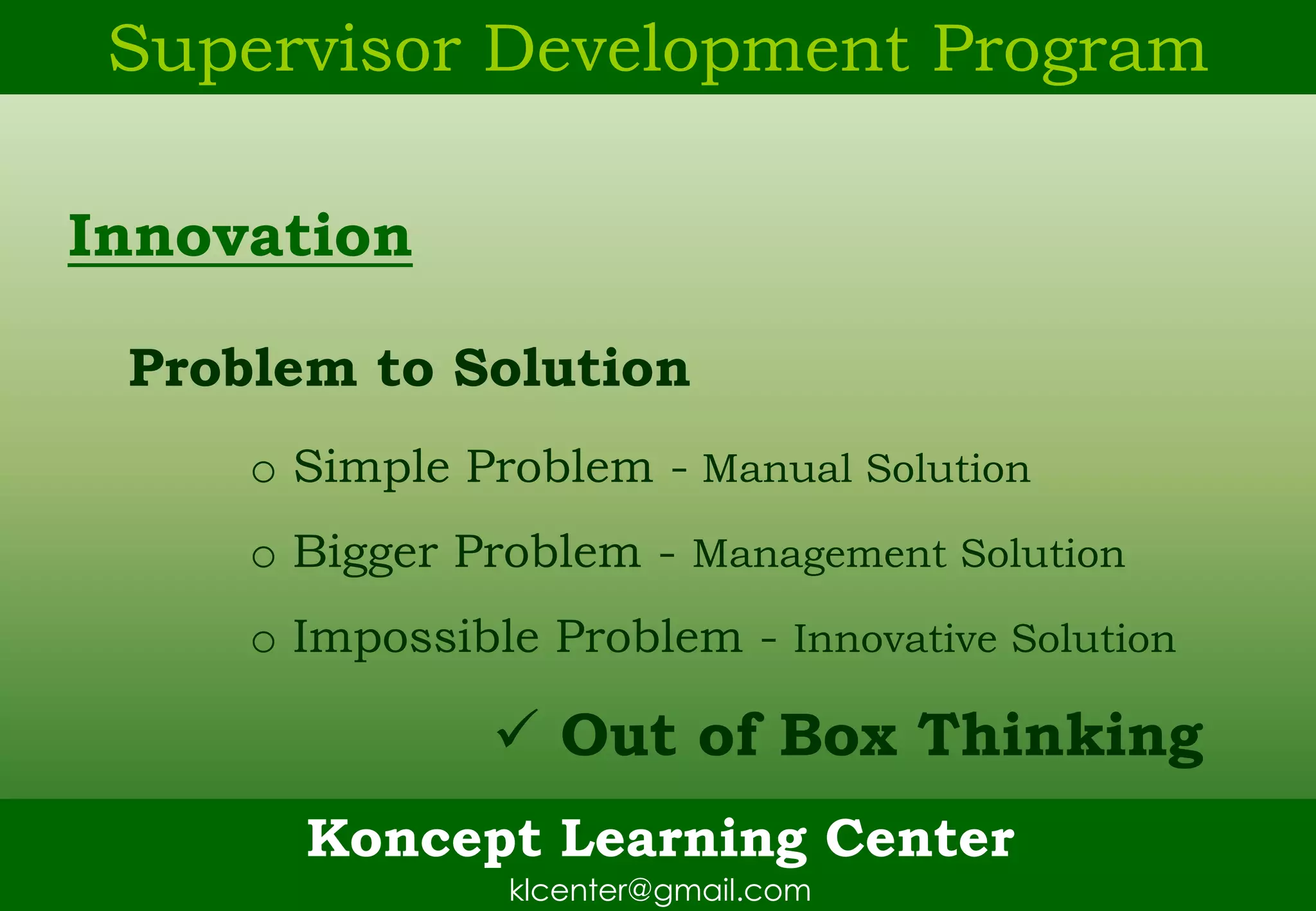 Supervisor development program | PPTX