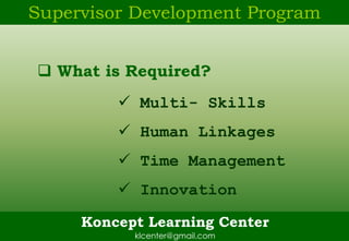 Supervisor development program | PPTX