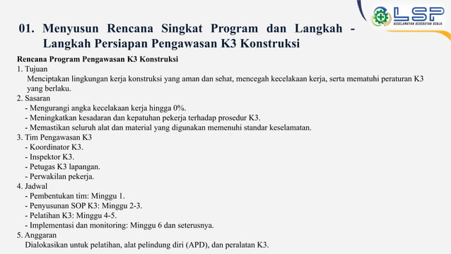 Supervisor K3 Konstruksi Jenjang 5 Pptx