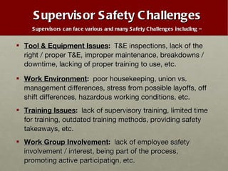 Supervisor Safety Training | PPT
