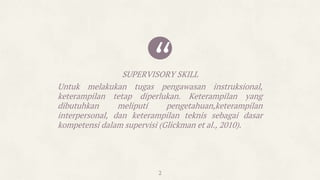 Supervisor skill management | PPTX
