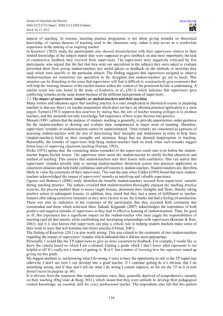 Supervisors’ remarks in teaching practice the perspectives of history ...