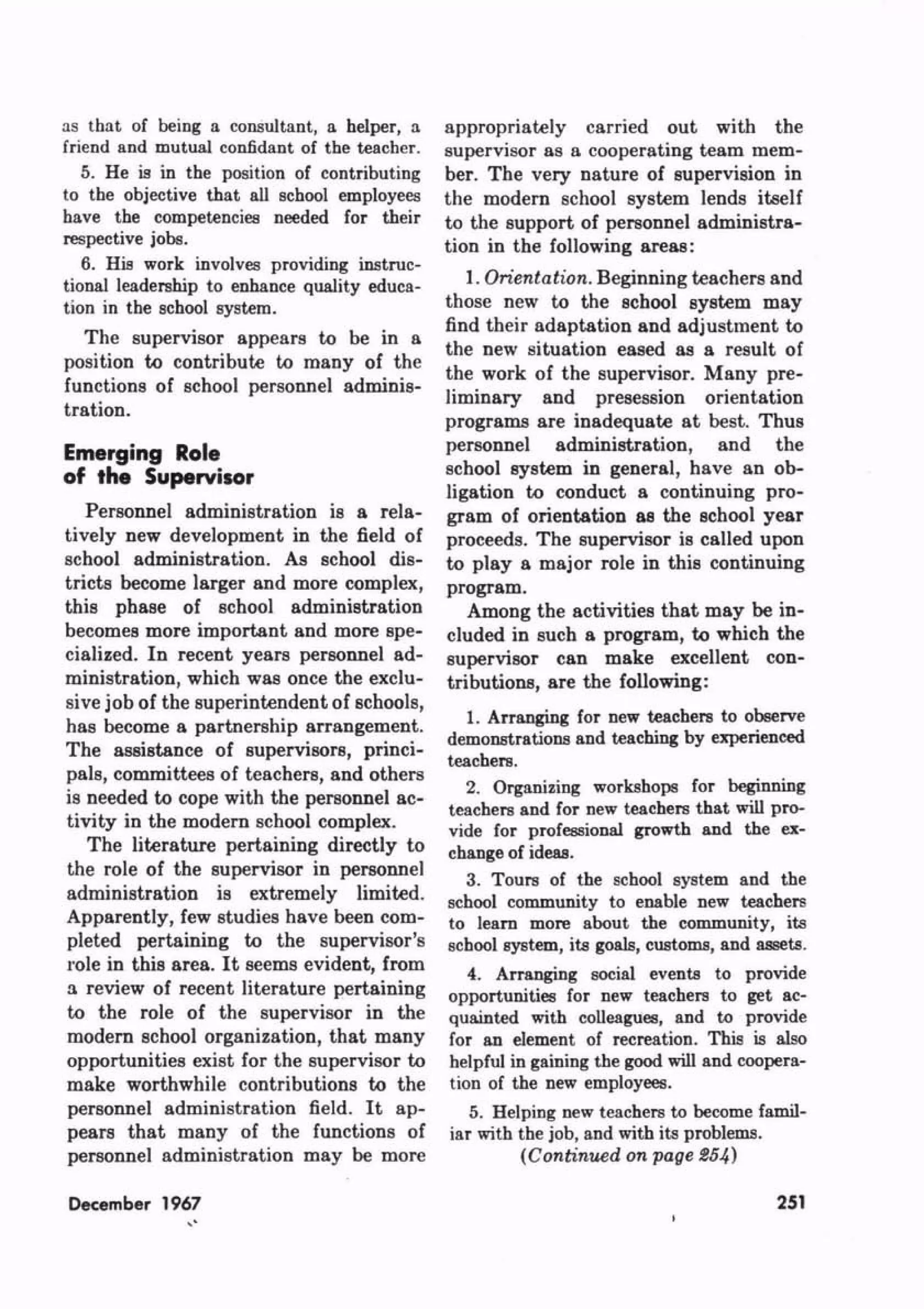 Supervisor's role | PDF