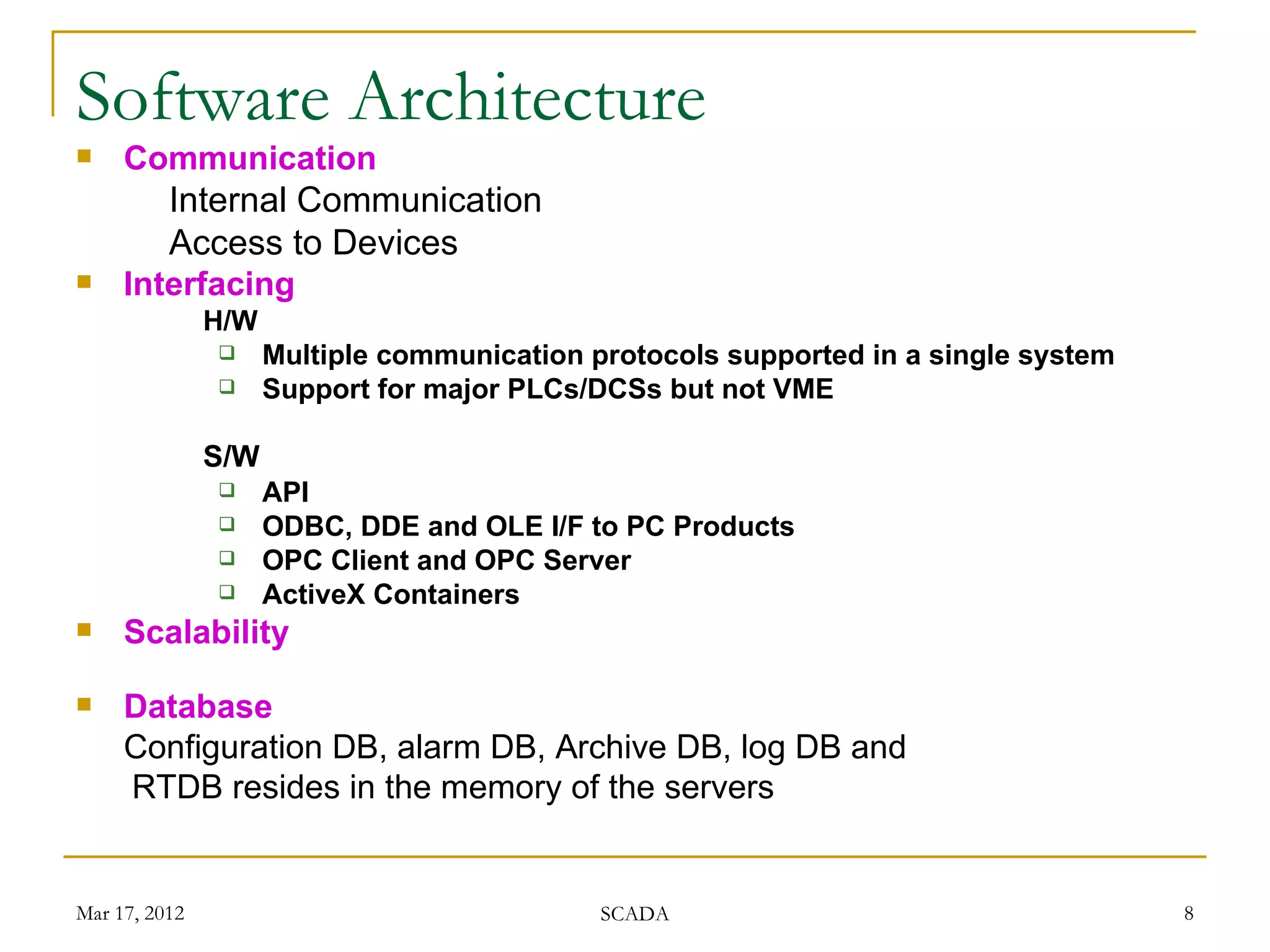 Supervisory control and data acquisition | PPT