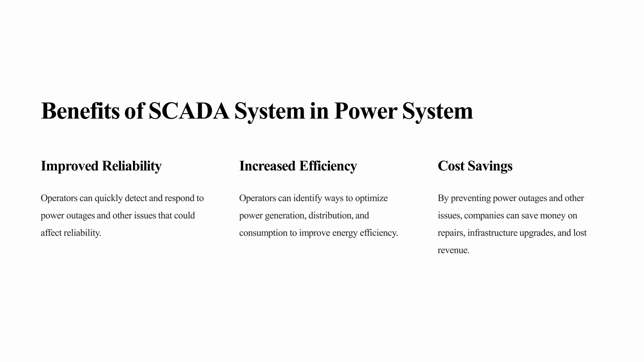 Supervisory Control And Data Acquisition Scada System In Power System
