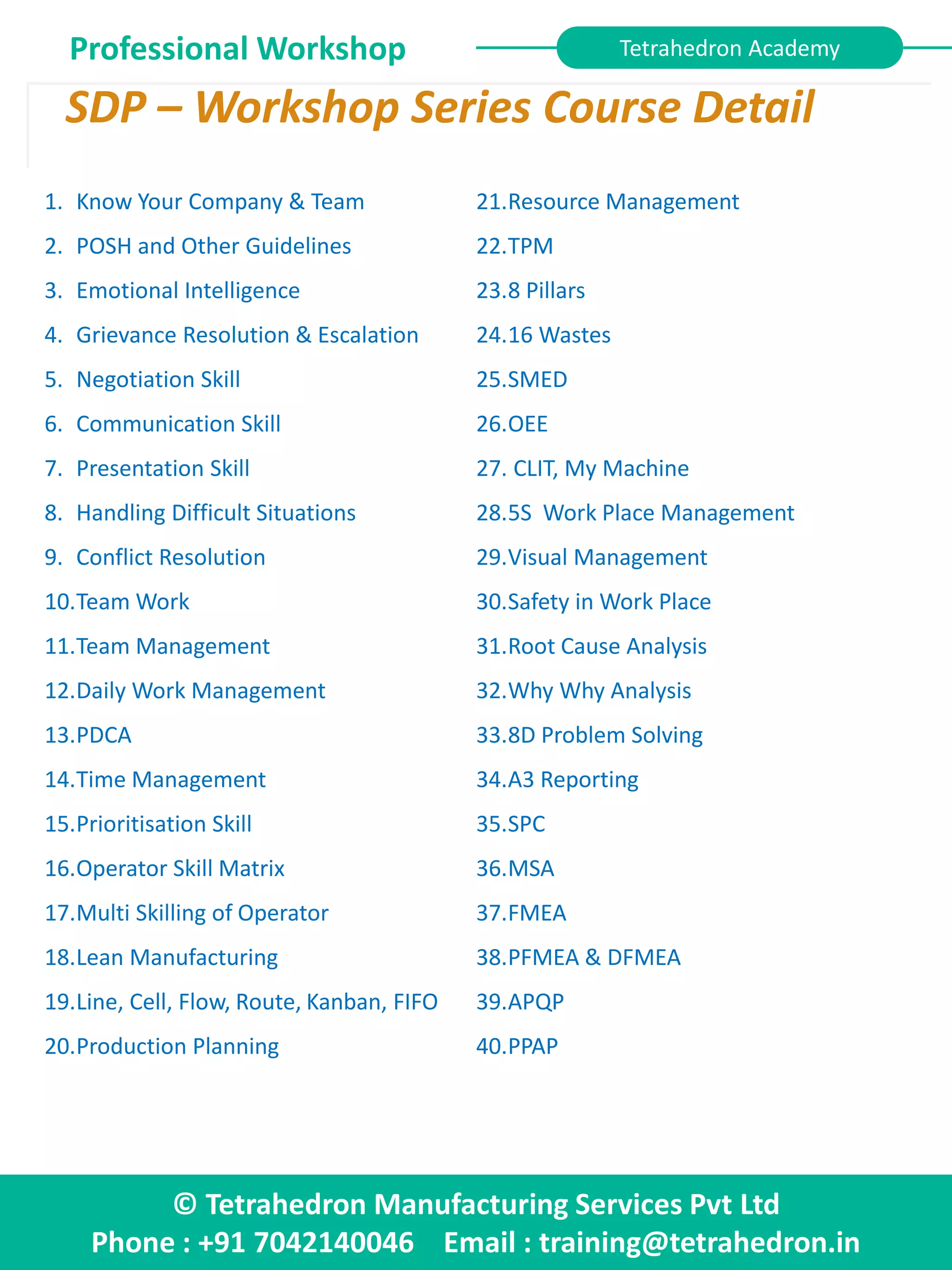 Supervisory Development Program - Short Duration | PDF