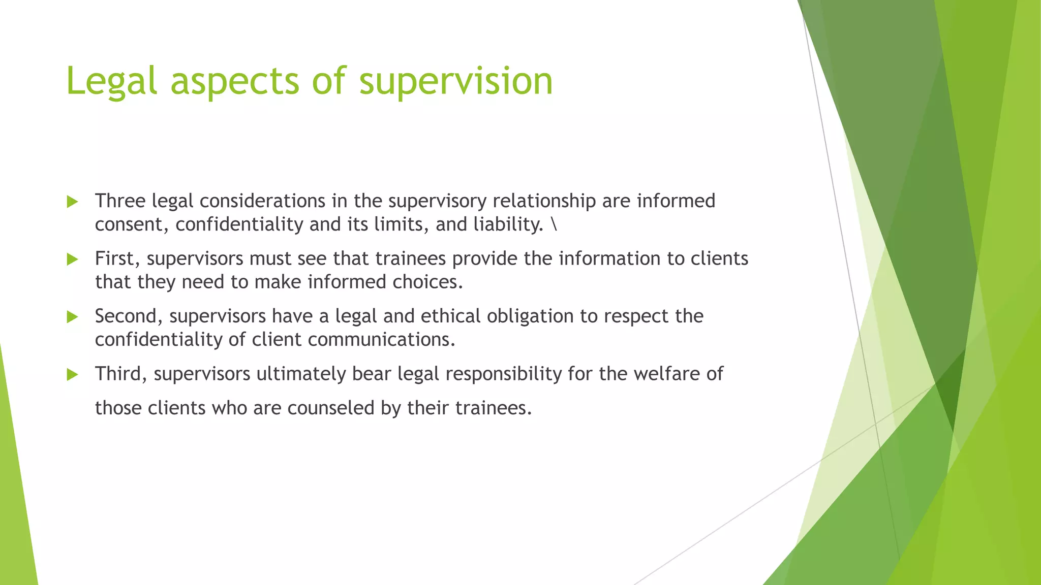 Supervisory ethics and issues | PPTX