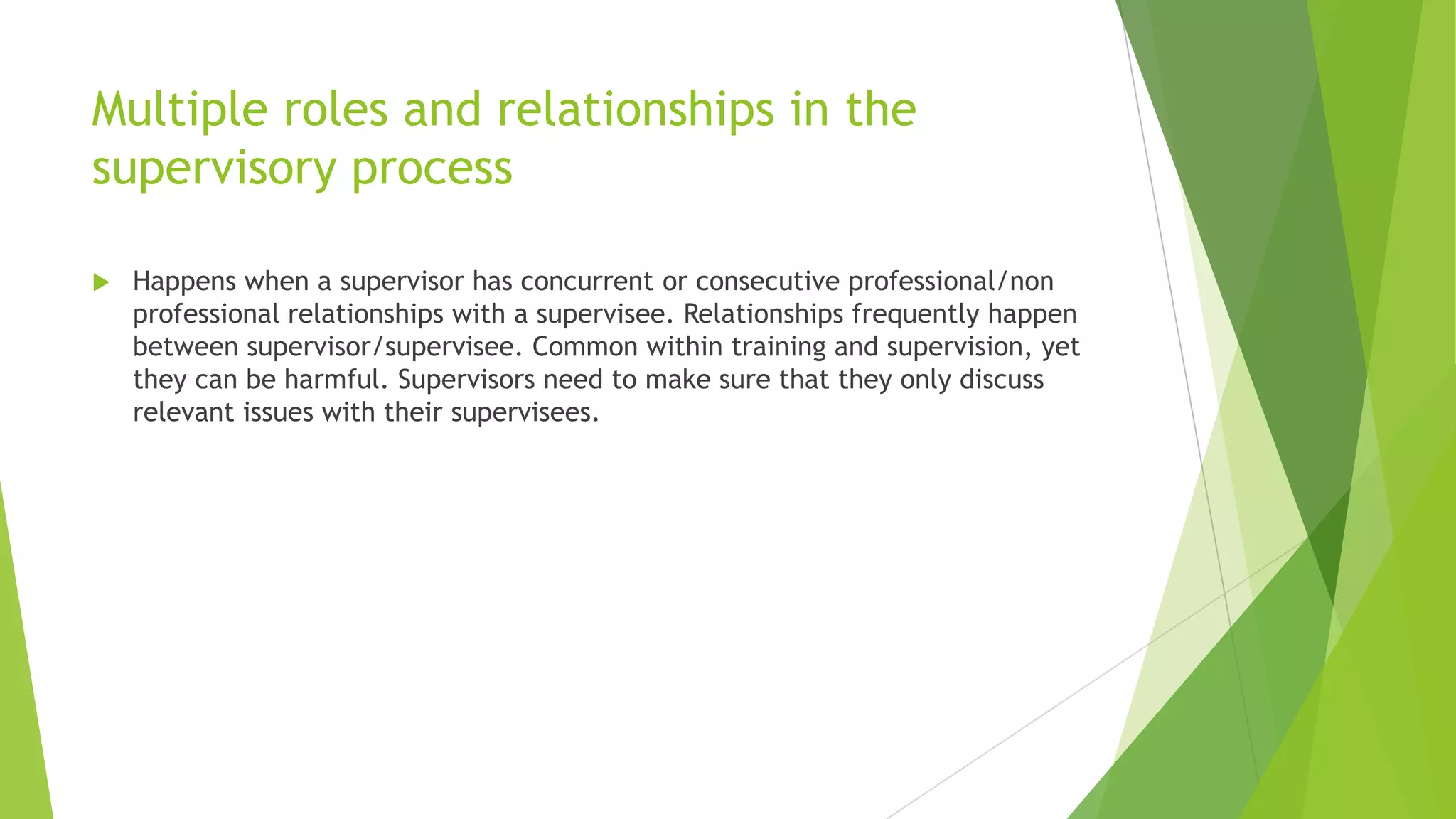 Supervisory ethics and issues | PPTX