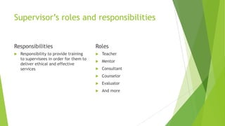 Supervisory ethics and issues | PPTX