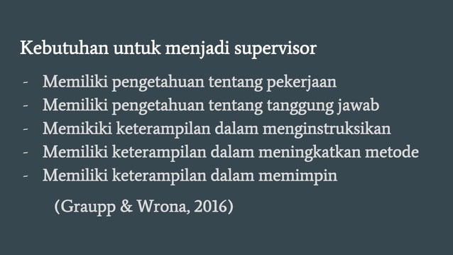 Supervisory management | PPTX