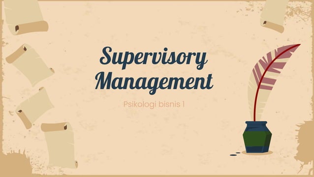 Supervisory management | PPT