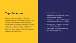 Supervisory management. | PDF