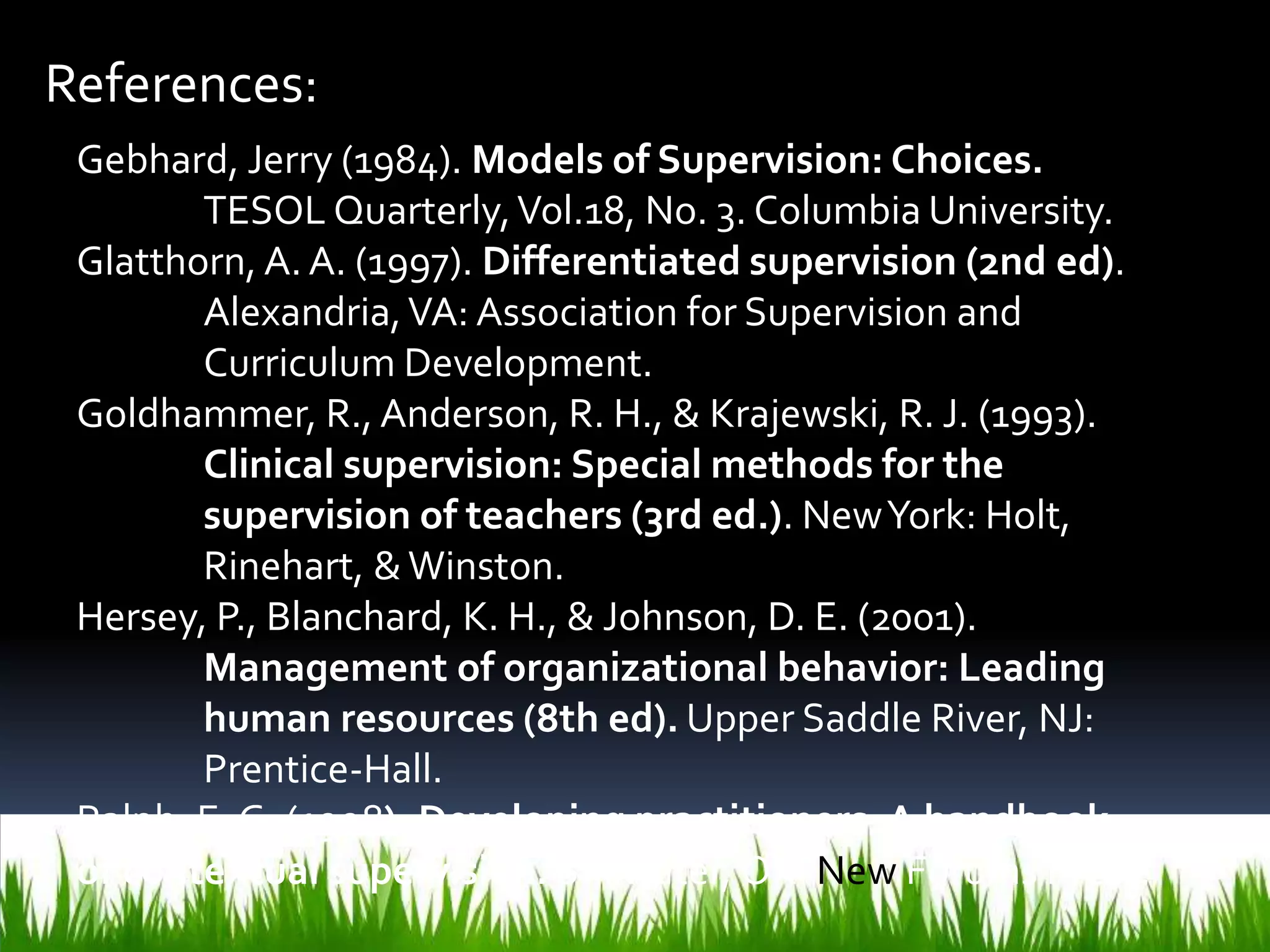 Supervisory models | PPTX