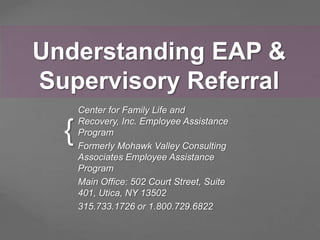 Virtual Supervisory Referral Training for Supervisors | PPTX
