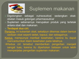 Suplemen makanan | PPTX