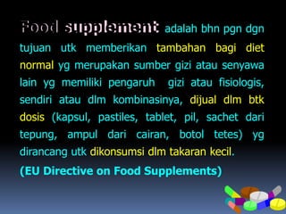 Suplemen makanan | PPTX