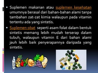 Suplemen makanan | PPTX