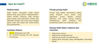 Suplemen Materi Sertifikasi Halal Kemenkeu | PDF