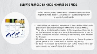 Suplementación con hierro Polimaltosado y Sulfato ferroso en niños ...