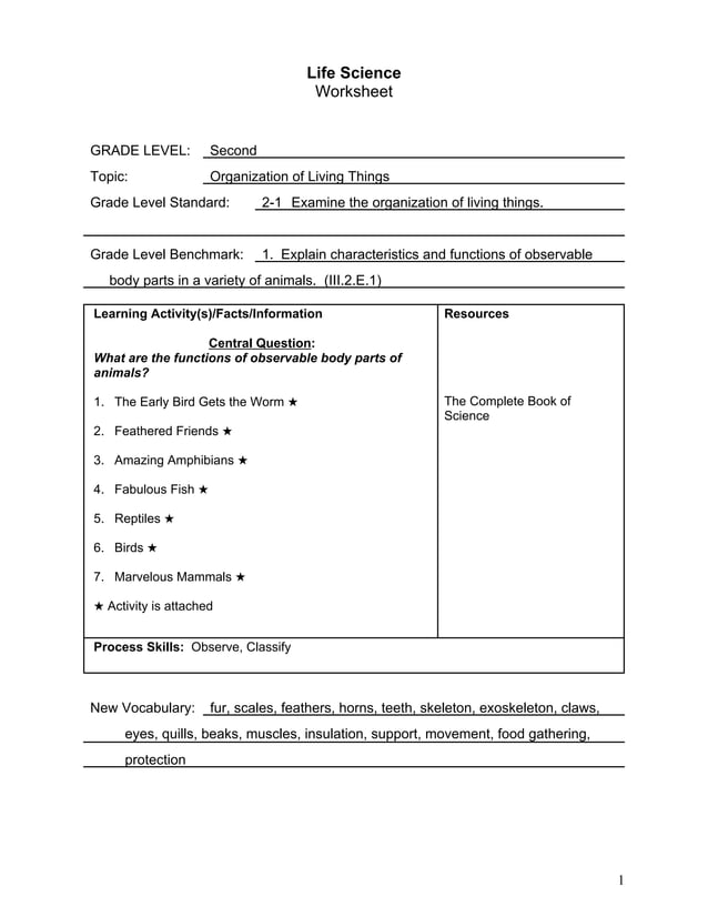 Supo gr2 science_activities1 | PDF