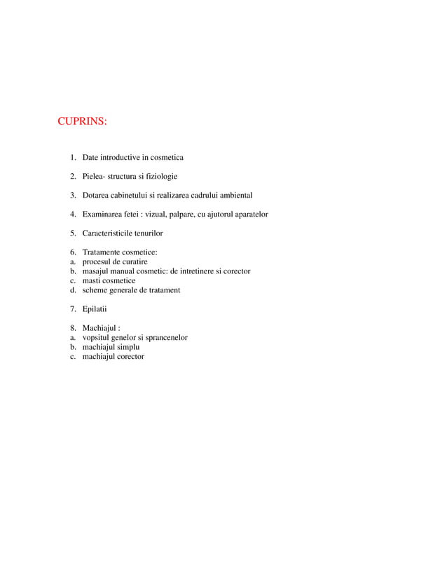 Suport de-curs-cosmetician | PDF