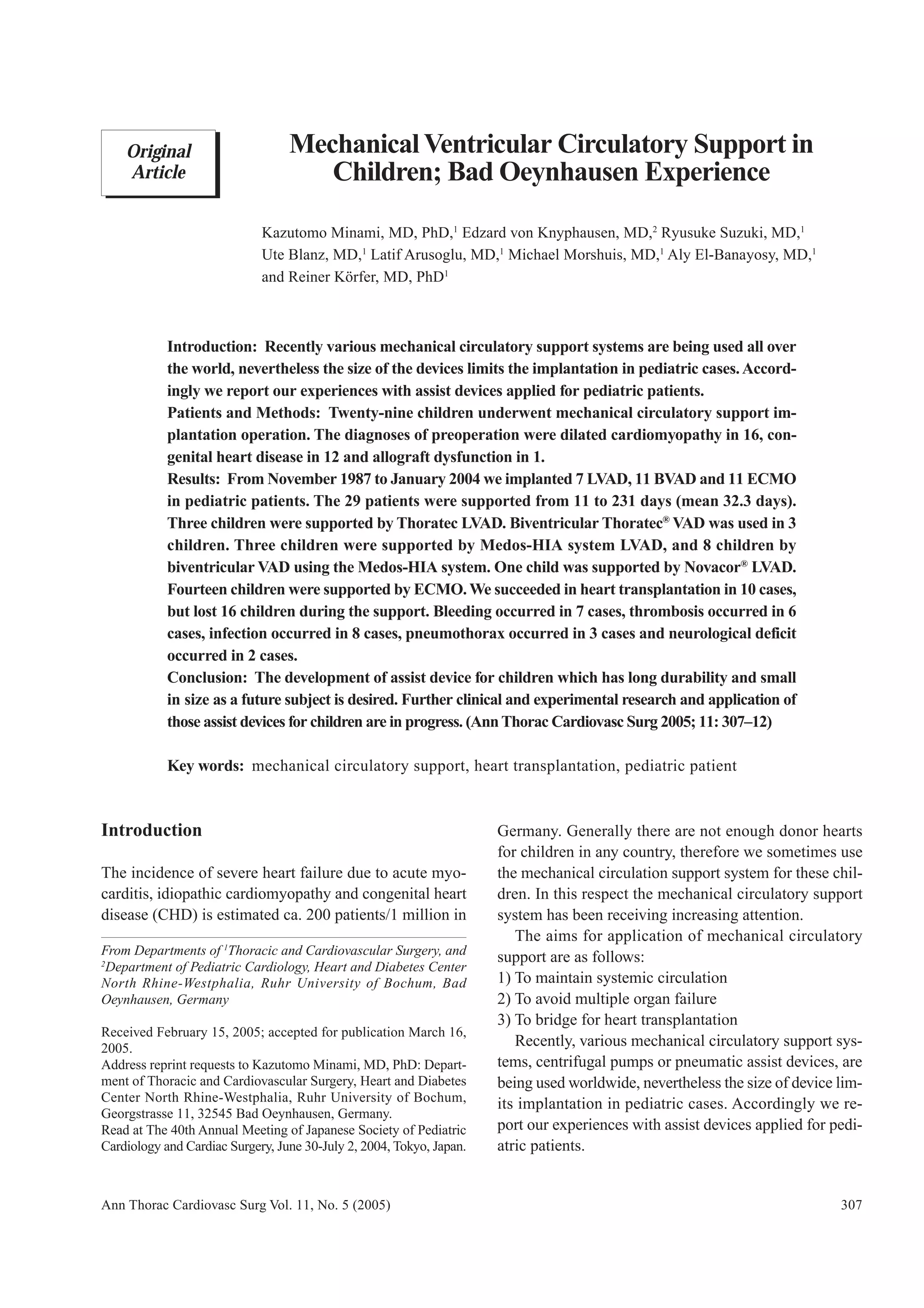Suporte circulatório ventricular mecânico em pediatria | PDF