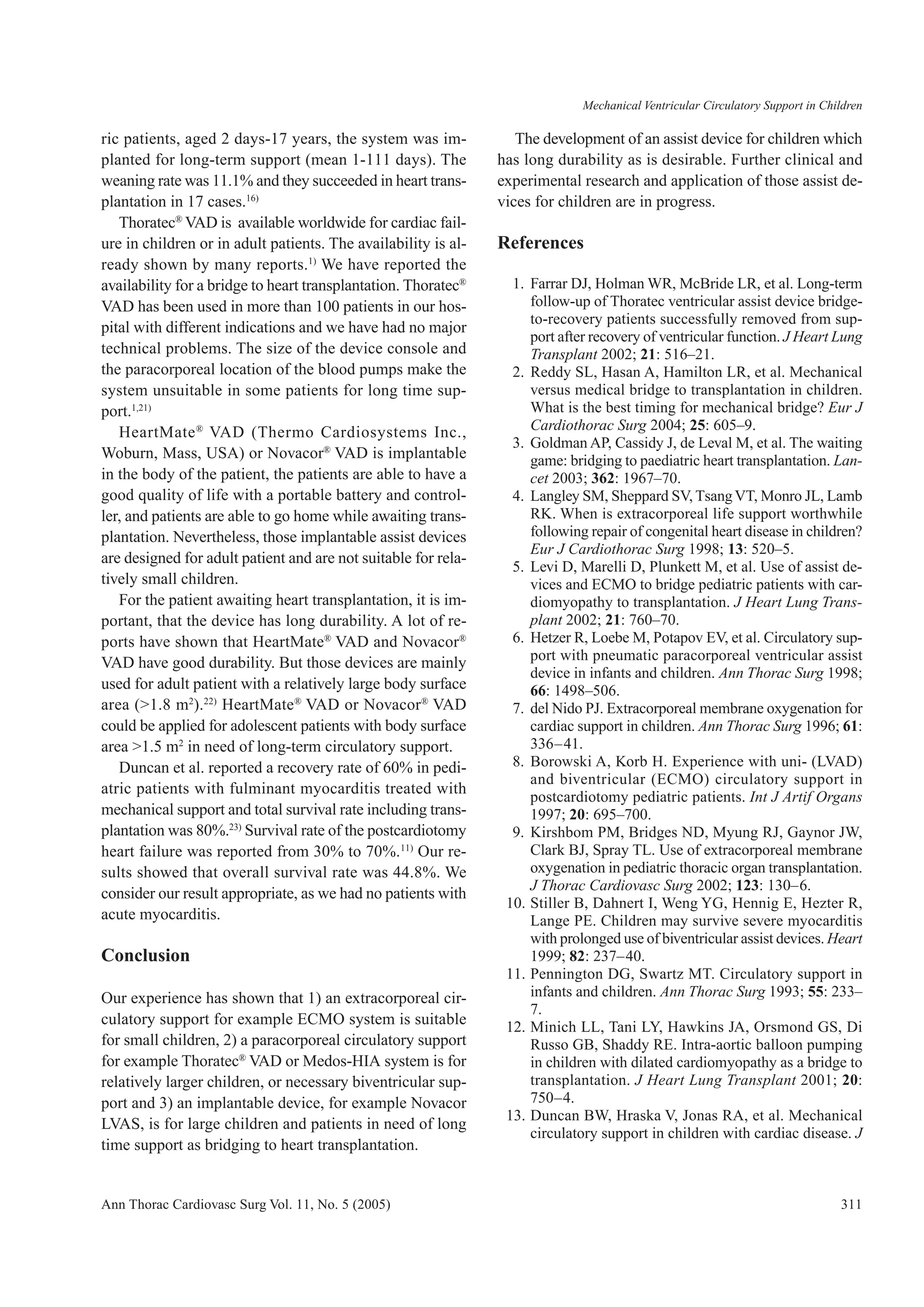 Suporte circulatório ventricular mecânico em pediatria | PDF