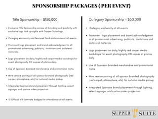 Supper suite festival series proposal | PPT