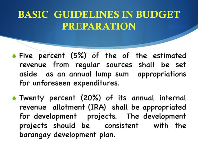 Supplemental inputs in budget preparation | PDF | Business Accounting ...